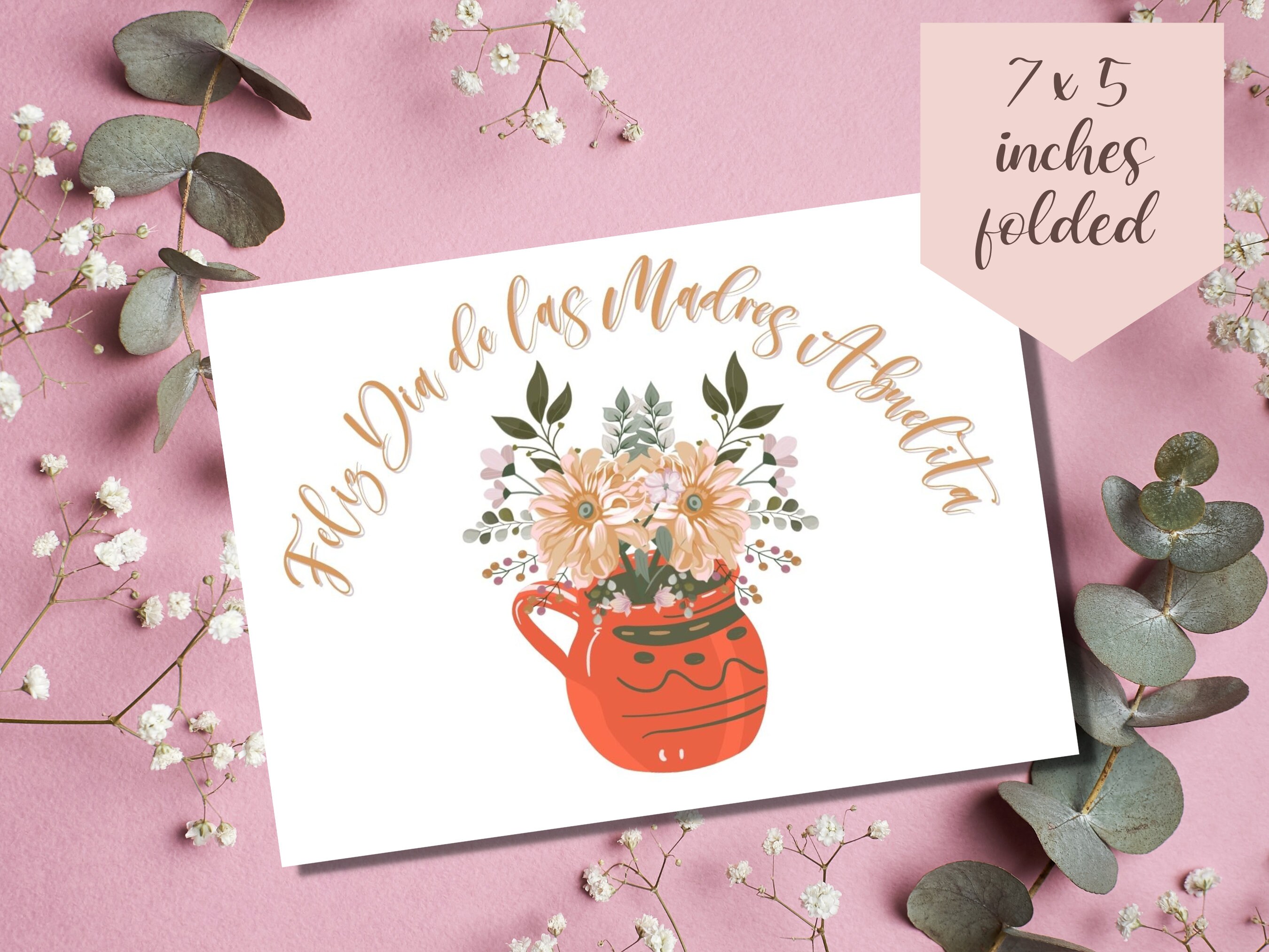 Dia De Las Madres | Printable Card | Spanish Mother's Day Card | 7 X 5 ...