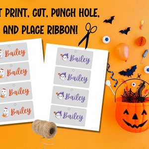 Editable Halloween Basket Tags | Halloween Tags Printable | Custom Kids ...
