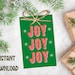 Christmas Gift Tags Printable | Joy Christmas Gift Tags | Printable ...