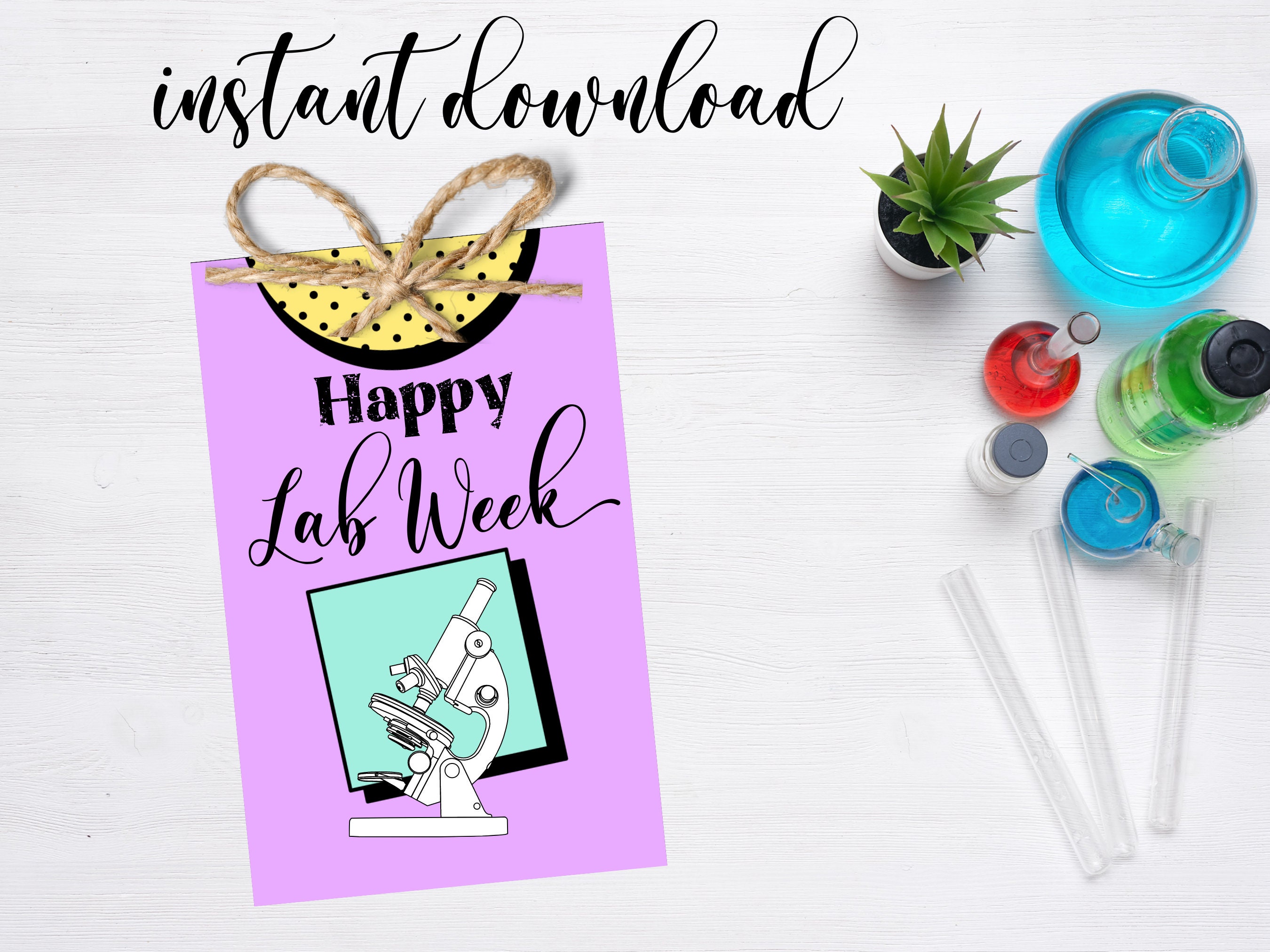 Printable Lab Week Gift Tags Lab Week Lab Gifts Lab Week Game Gift Lab ...