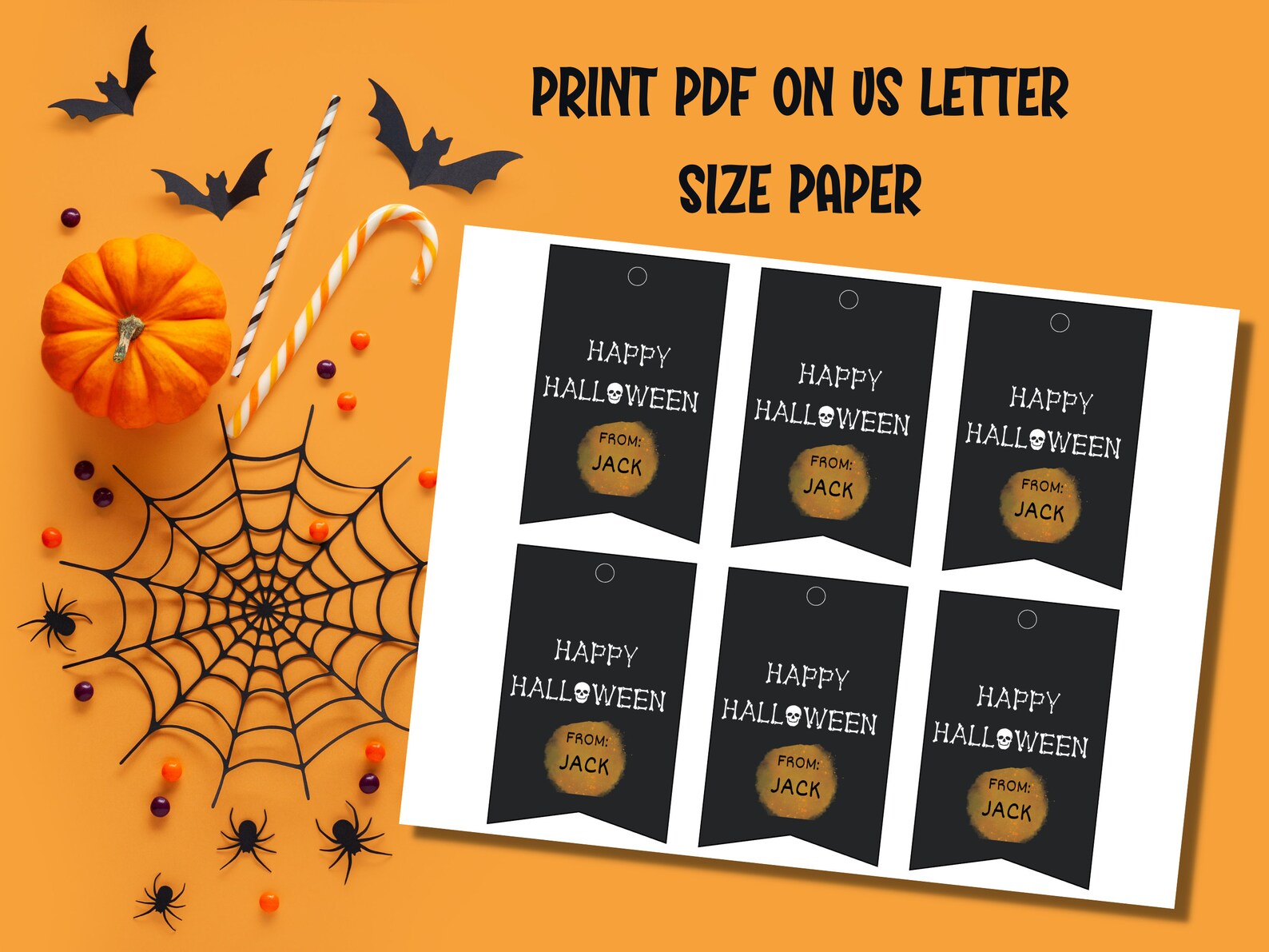 Editable Halloween Gift Tags | Halloween Tags Printable | Custom ...