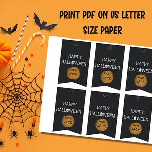 Editable Halloween Gift Tags | Halloween Tags Printable | Custom ...