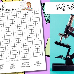 Lab Week Game | Lab Word Search | Lab Word Puzzle | Lab Game Printable ...