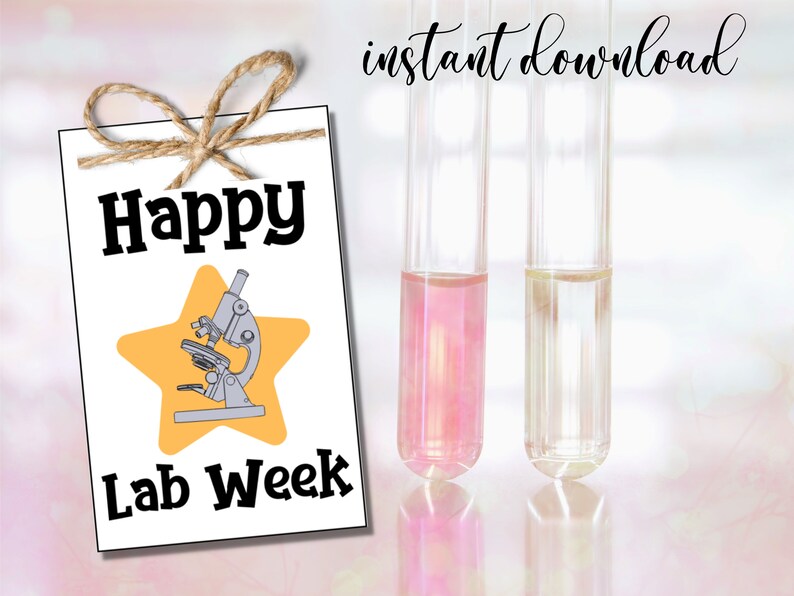 Printable Lab Week Gift Tags Lab Week Lab Gifts Lab Week Game Gift Lab ...