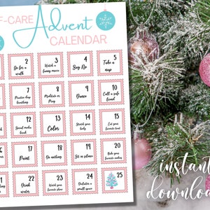 Self Care Advent Calendar | Advent Calendar Printable | Self Care ...