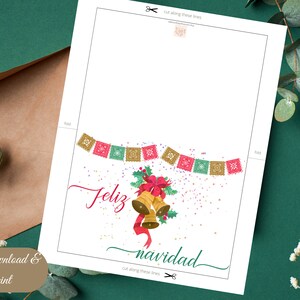 Printable Spanish Christmas Card | Feliz Navidad Card | Merry Christmas ...