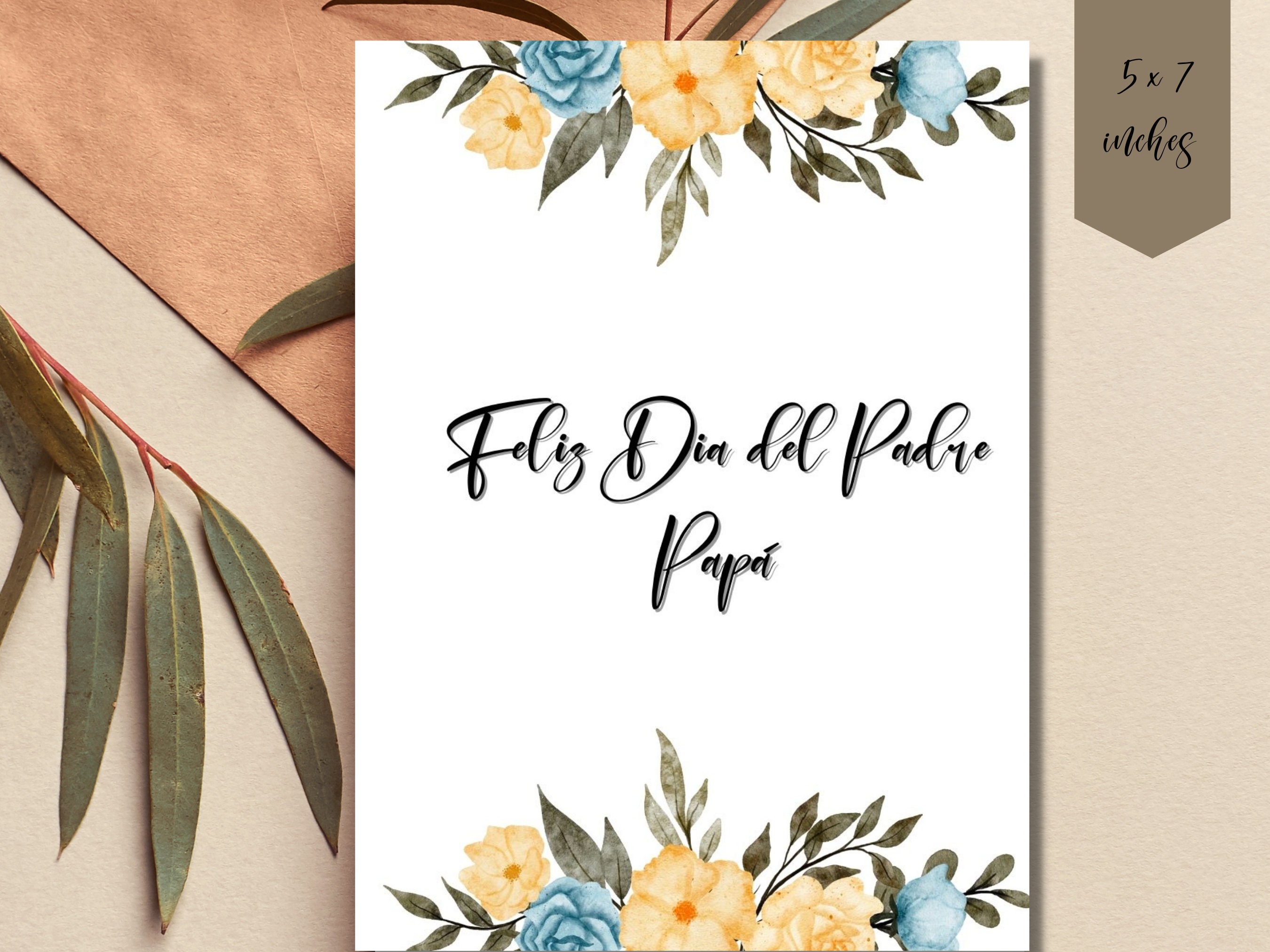 Feliz Dia Del Padre | Printable Card | Spanish Father's Day Card | PDF ...