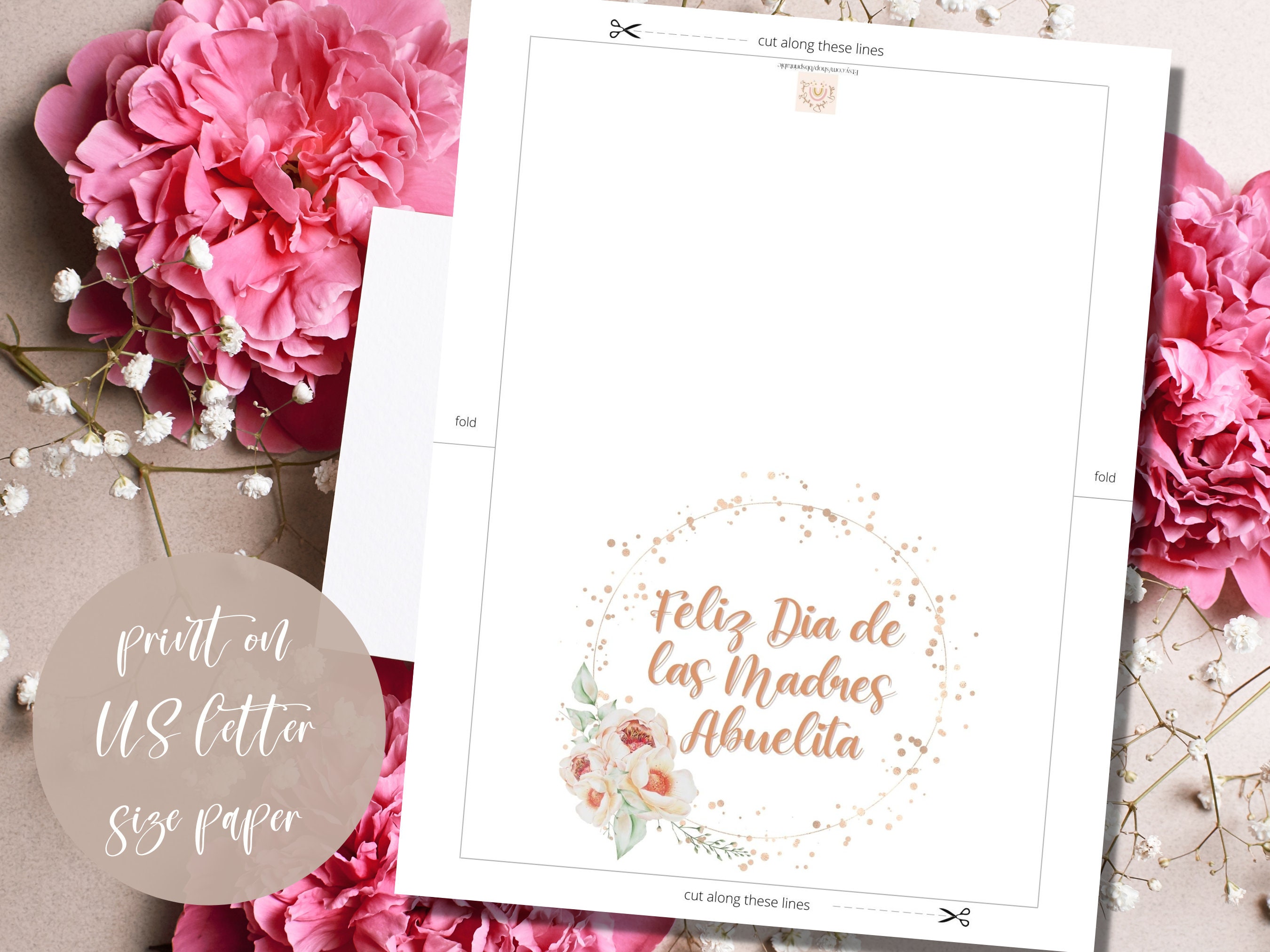 Dia De Las Madres | Printable Card | Spanish Mother's Day Card | 7 X 5 ...
