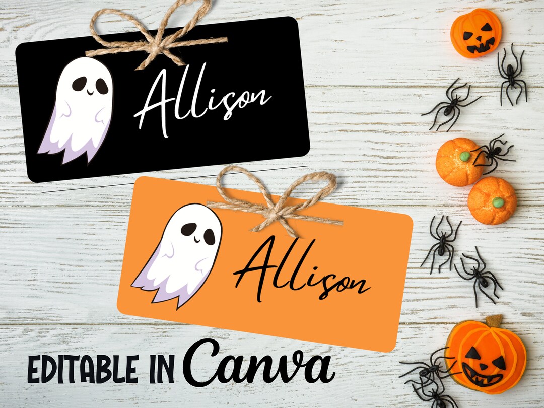 Editable Halloween Basket Tags | Halloween Tags Printable | Custom Kids ...
