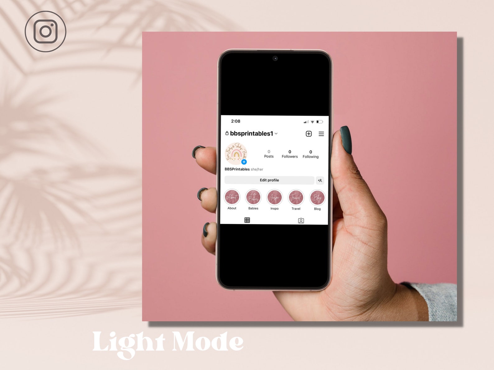 Editable Rose Gold Glitter Instagram Highlight Covers | Instagram ...