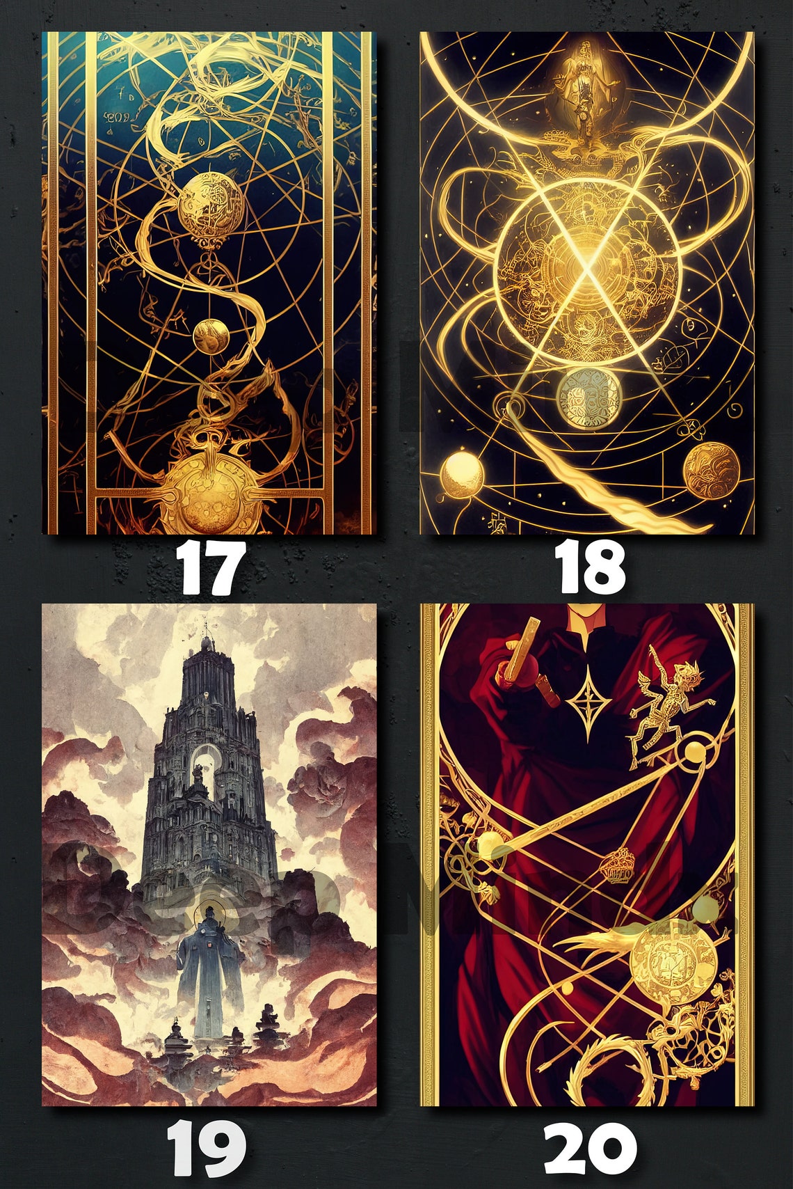 Full Metal Alchemist Tarot Cards Wall Art Prints 20 FMA - Etsy