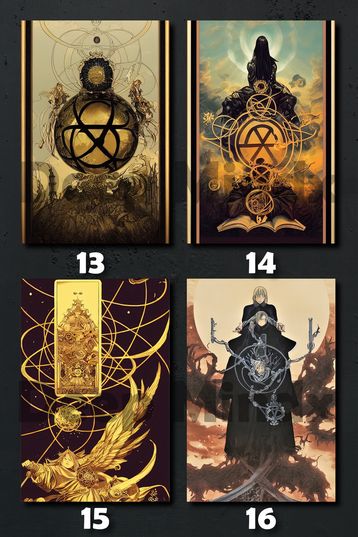 Full Metal Alchemist Tarot Cards Wall Art Prints 20 FMA - Etsy