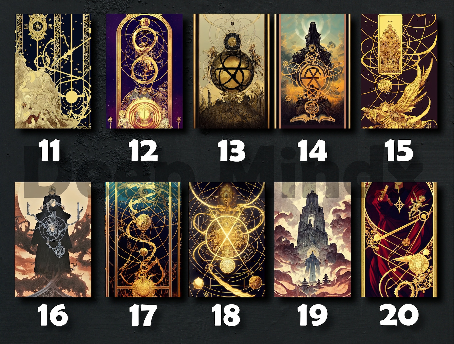 Full Metal Alchemist Tarot Cards Wall Art Prints 20 FMA - Etsy