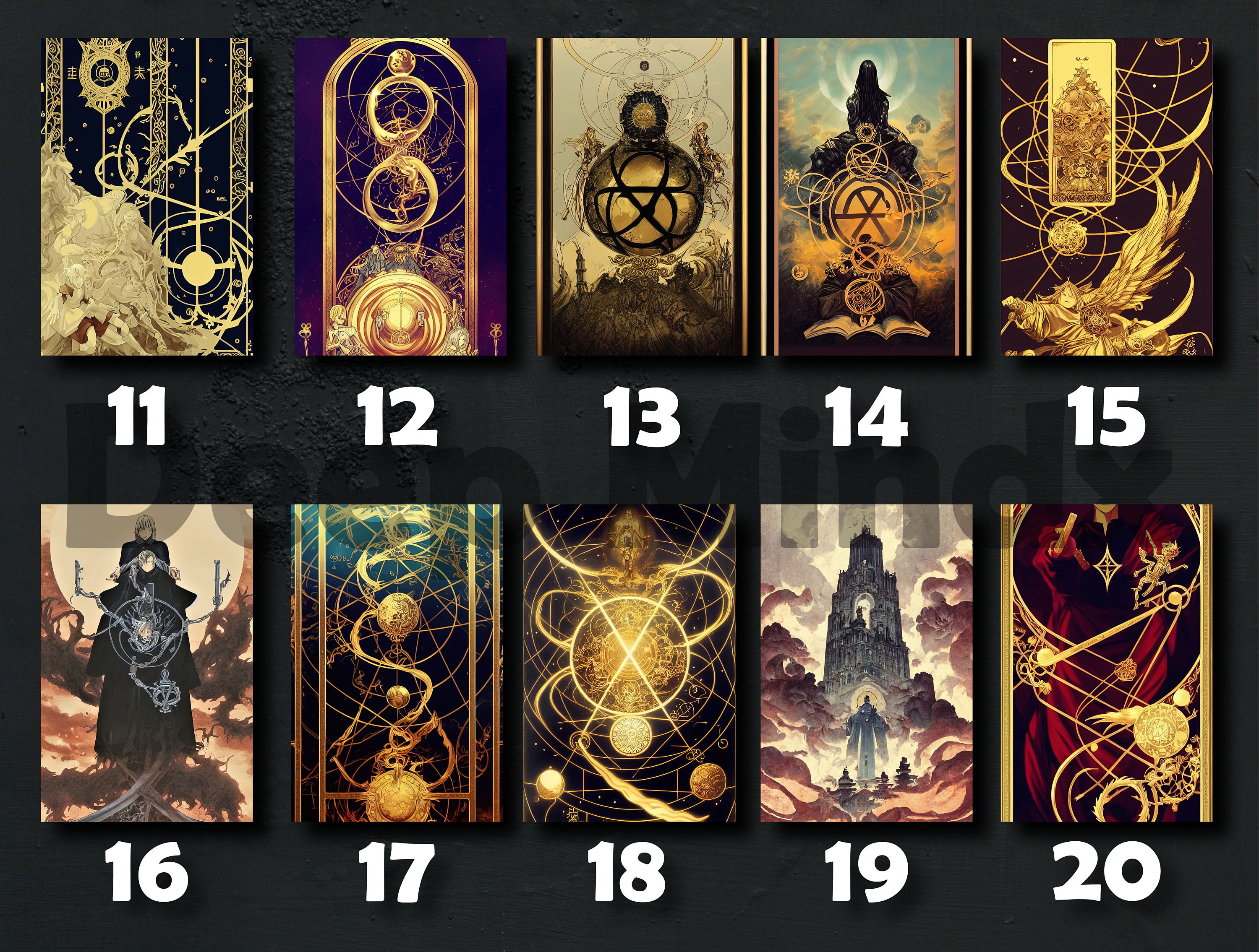 Full Metal Alchemist Tarot Cards Wall Art Prints 20 FMA - Etsy