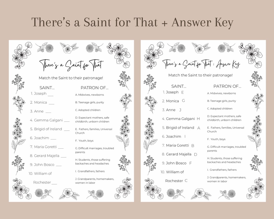 Printable Catholic Baby Shower Bundle - Floral Theme - Etsy