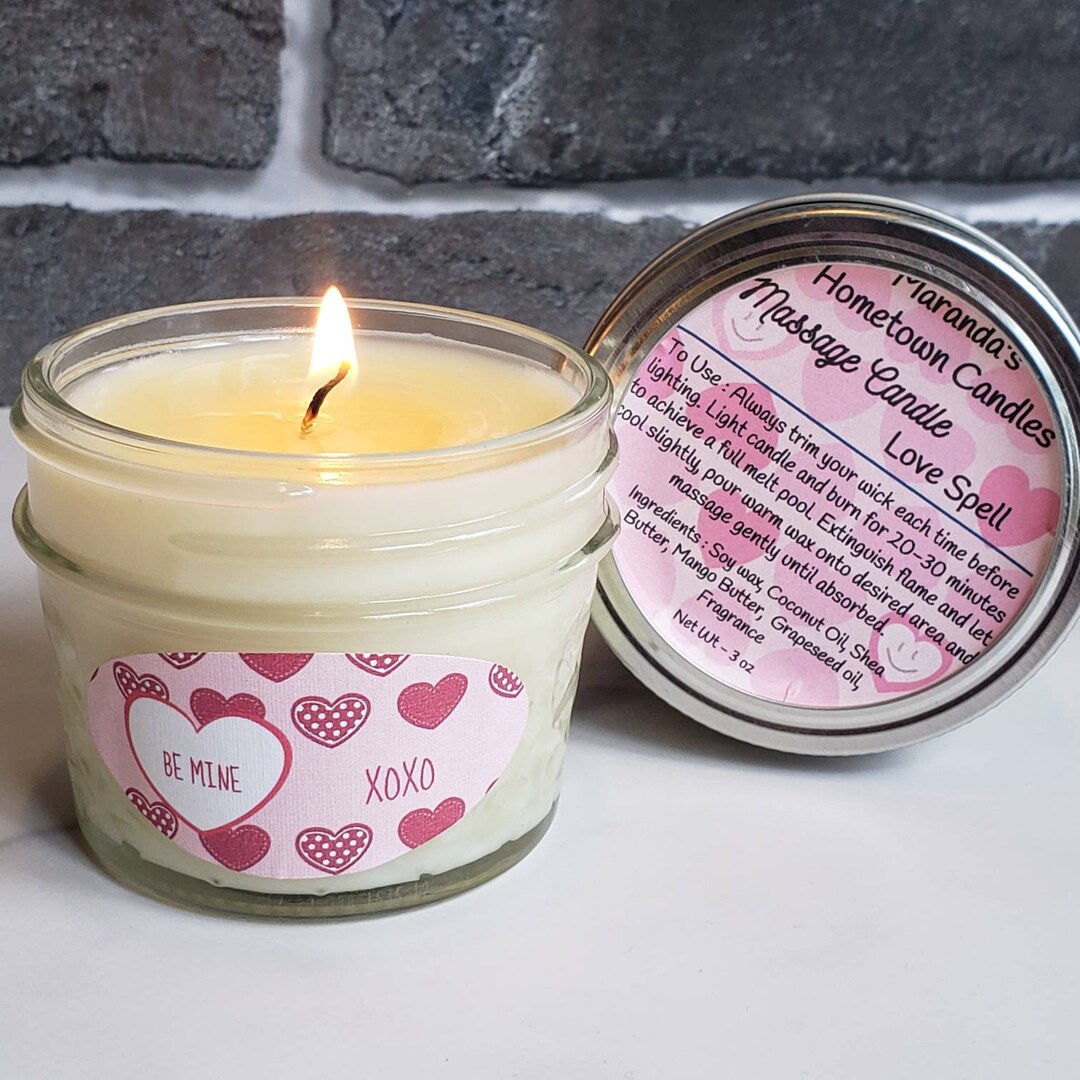 Massage Candle/lotion Candle Gift for Her, Romantic Valentines Gift ...