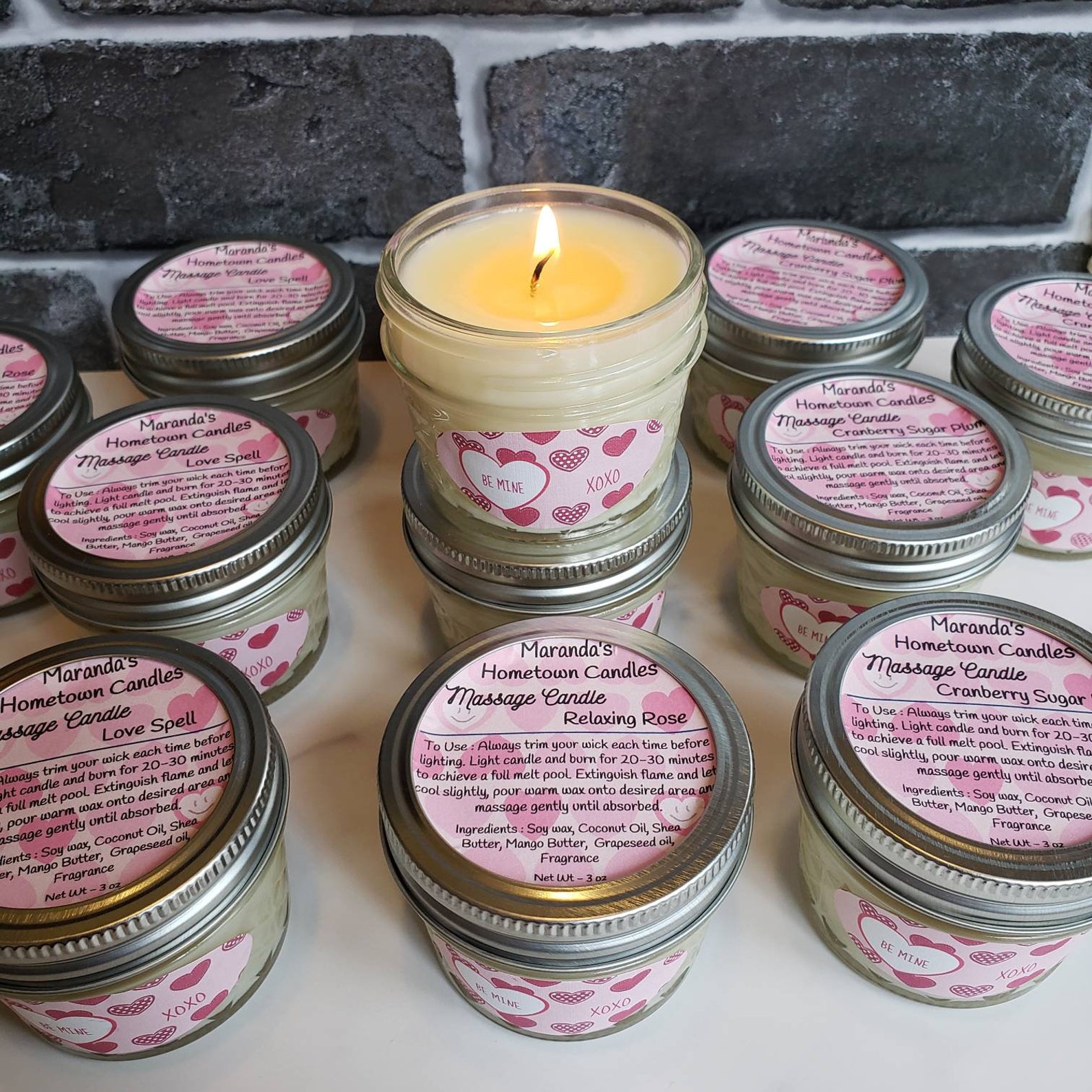 Massage Candle/lotion Candle Gift for Her, Romantic Valentines Gift ...
