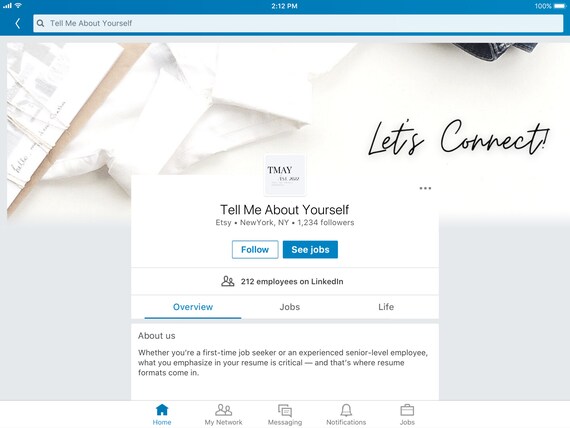 Linkedin Banner Instant Ready Office Let's Connect Fashion | Etsy