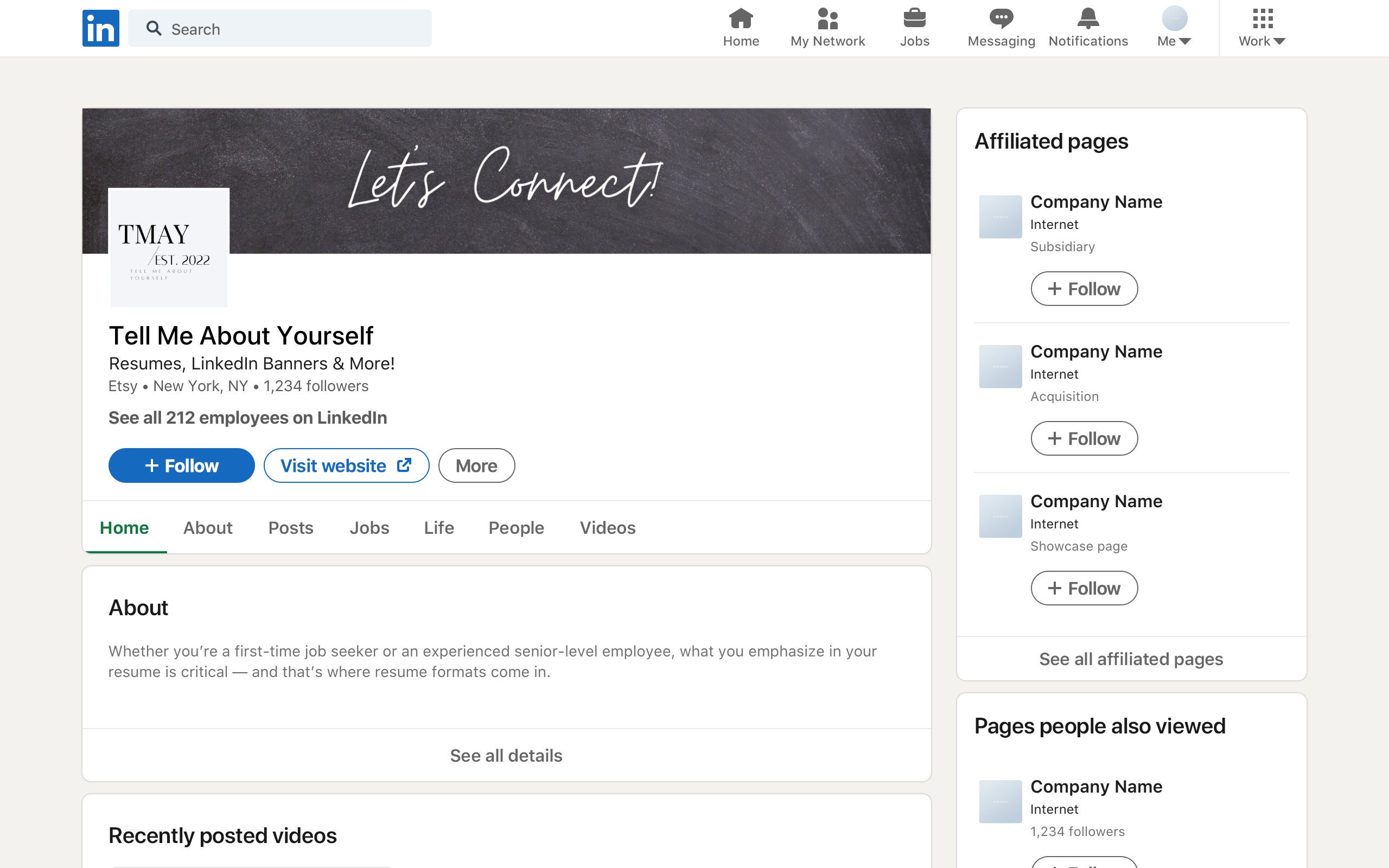 Linkedin Banner Instant Ready Let's Connect Chalkboard - Etsy