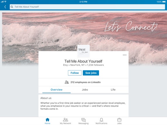 Linkedin Banner Instant Ready Office Let's Connect OCEAN 2 | Etsy