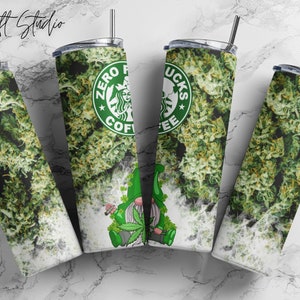 Marijuana Full Tumbler Wrap 20oz Skinny Tumbler Weed Sublimation ...