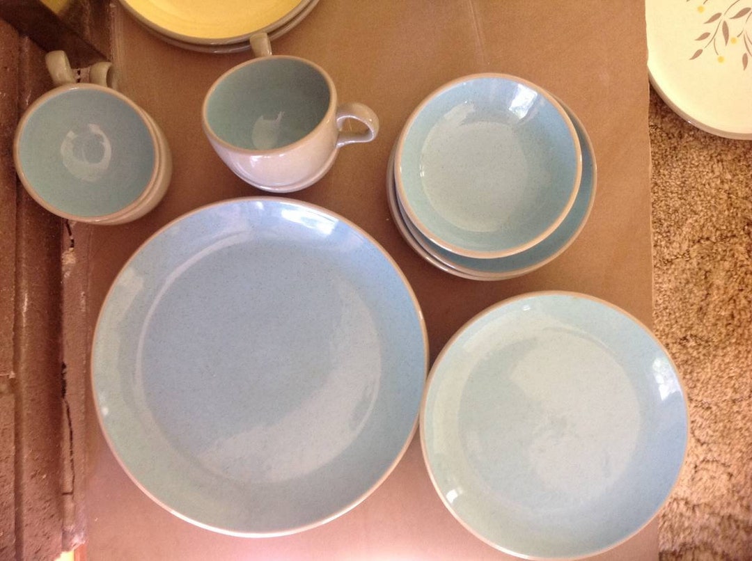 Harkerware B&B Plates: Blue Mist, Golden Dawn, Shell Pink, - Etsy