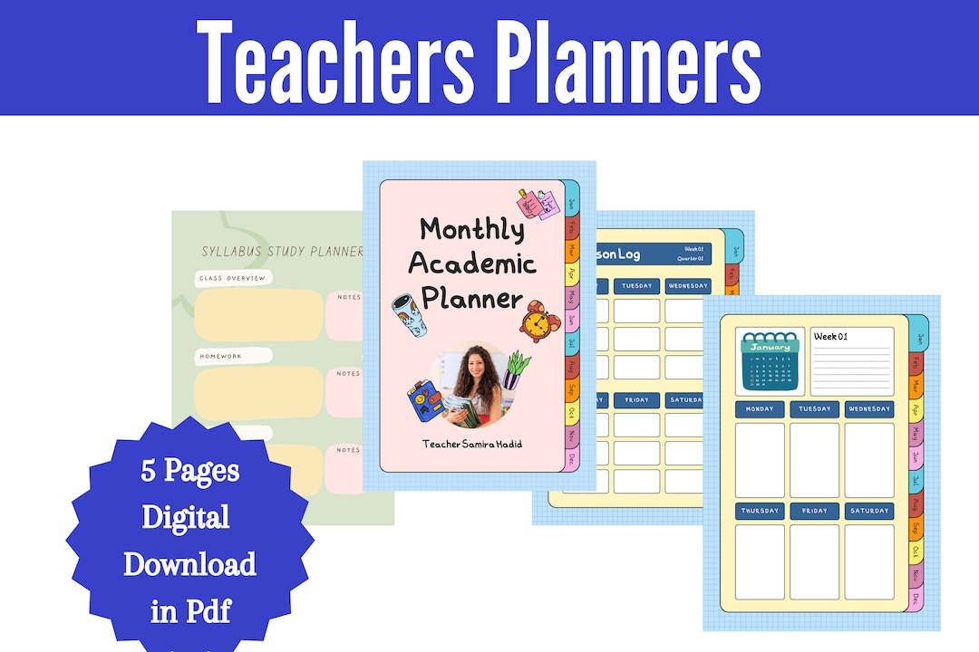 2023 Digital Teacher Planner - Lesson Planning & Academic Organizer for ...