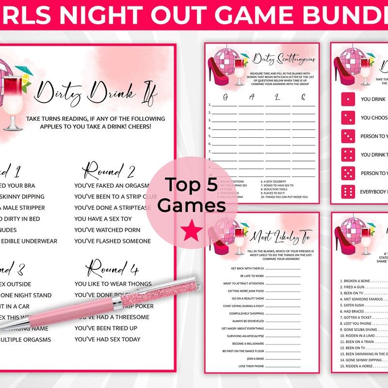 Girls Night Games - Etsy