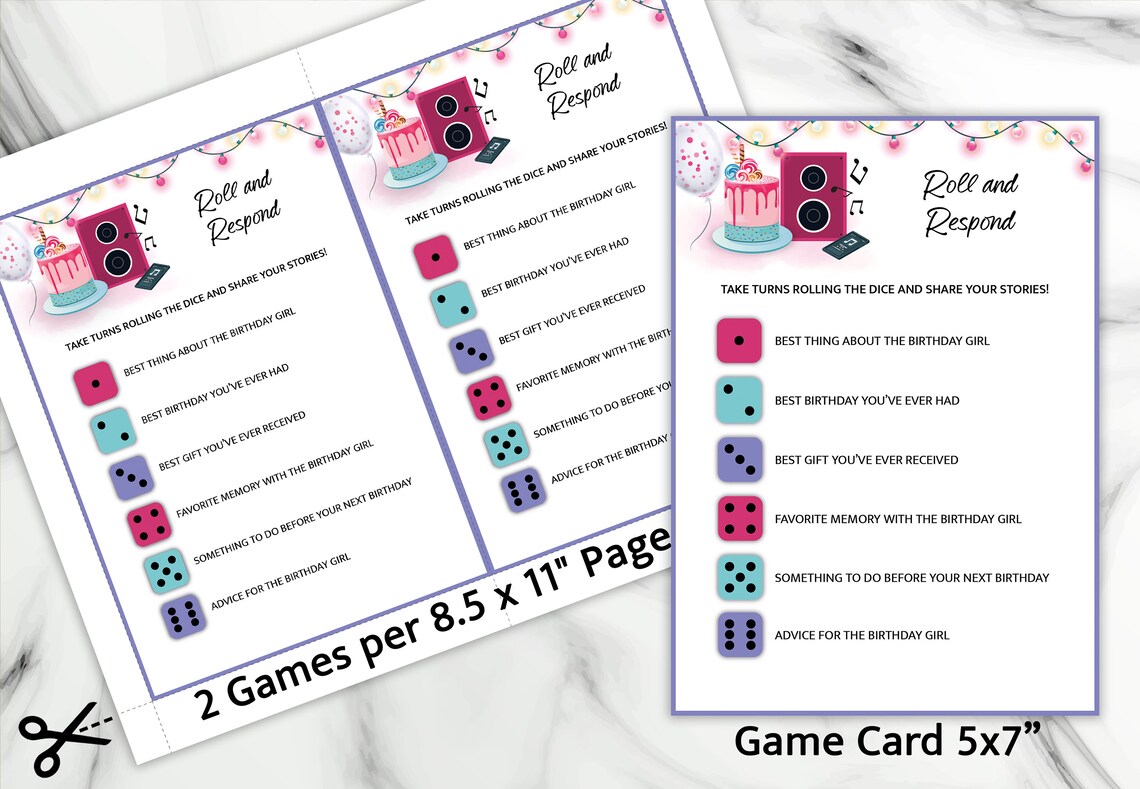 Teen Girl Birthday Party Game Bundle Top 5 Teen Party Games Instant ...