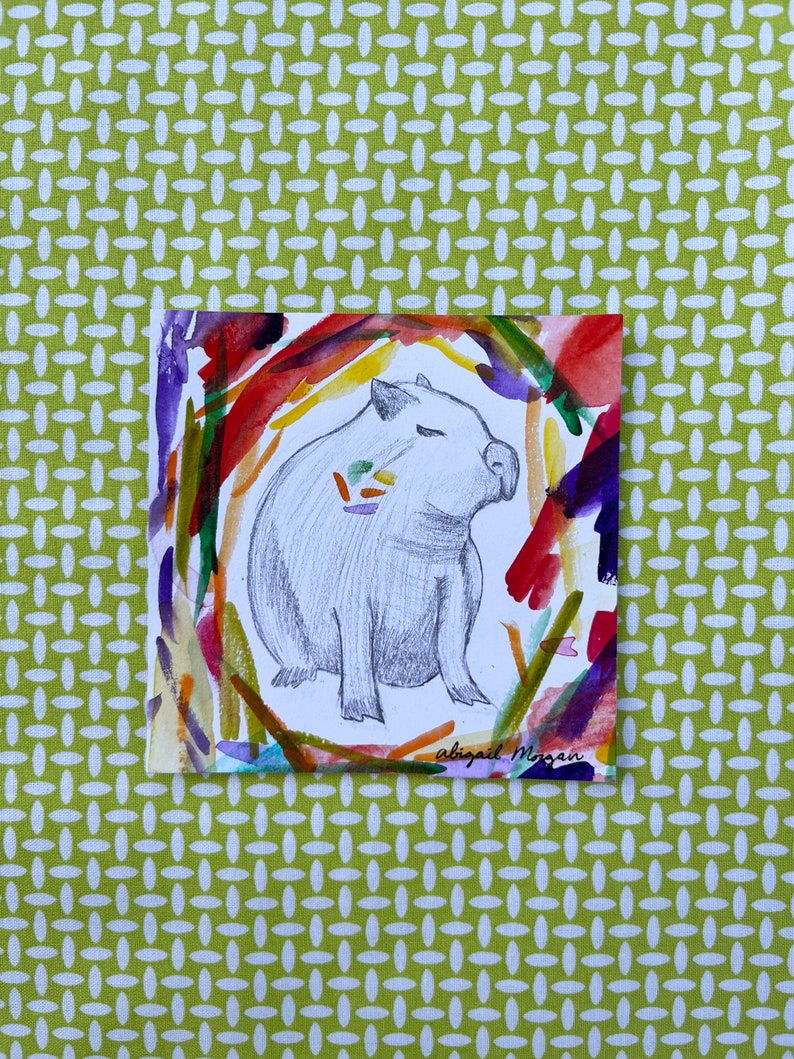 Capybara in Color - Digital Prints / Printable Wall Art / Animal Art ...
