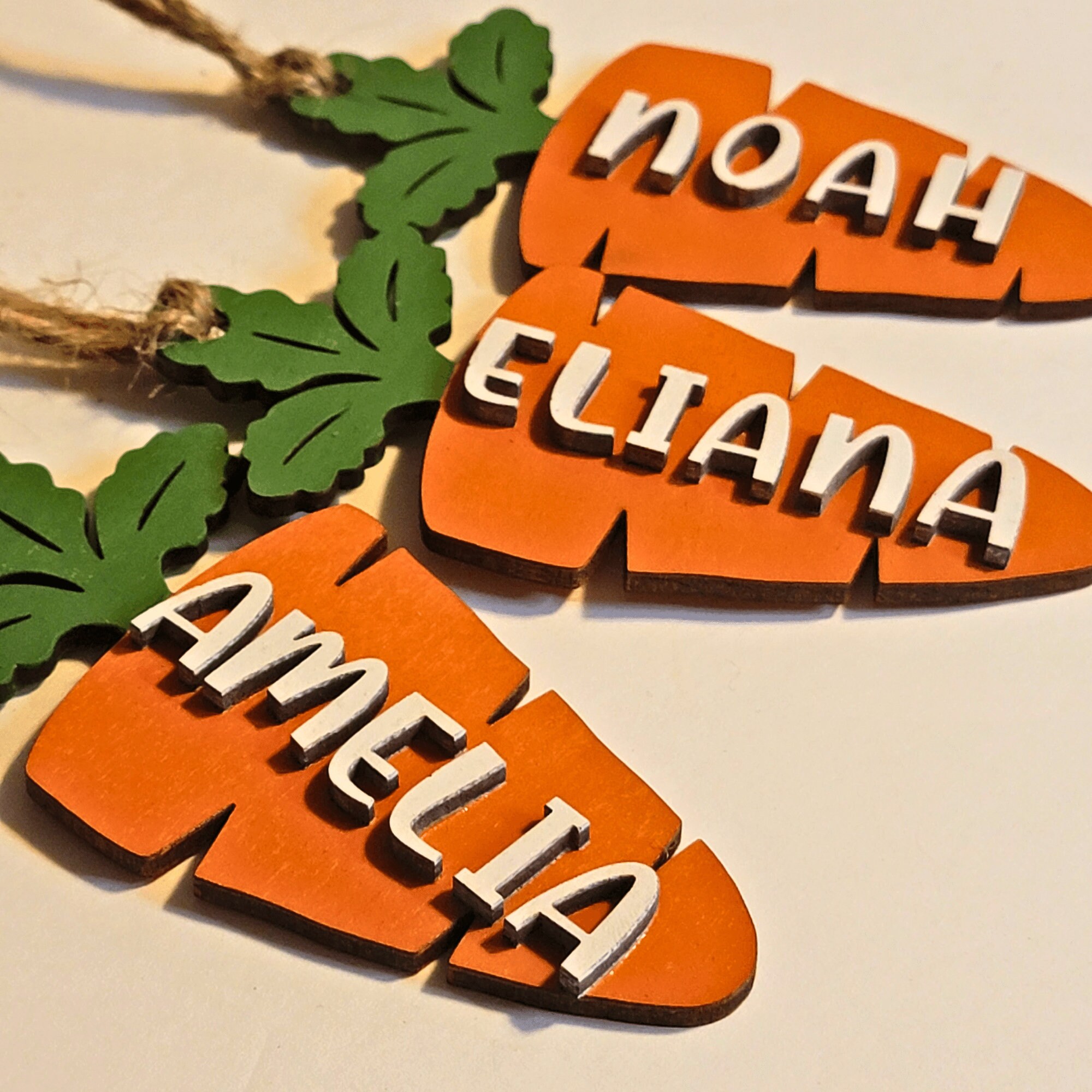 Easter Basket Name Tag Digital Files - Carrot Shaped Tags - Laser Files ...