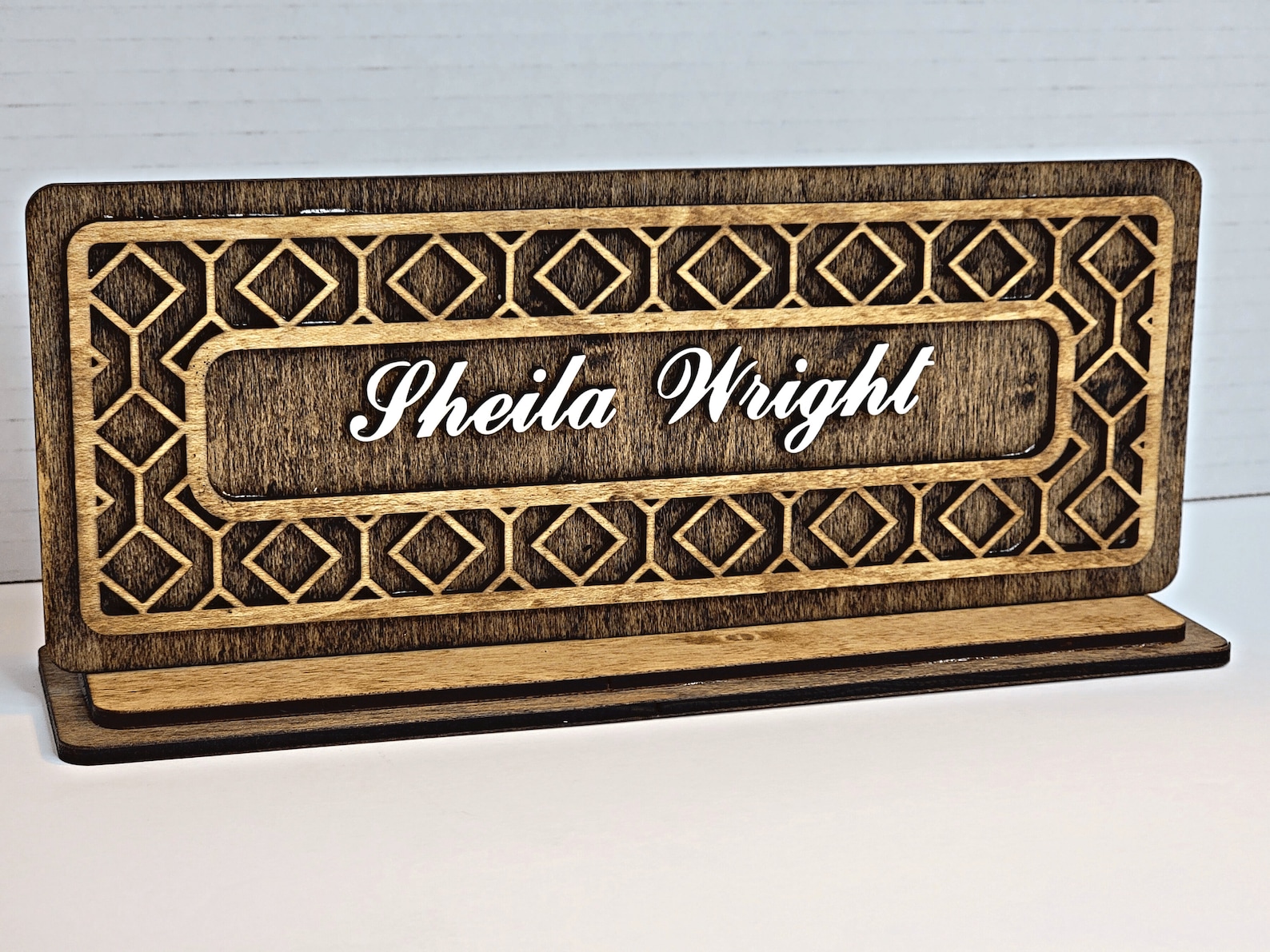 Office Name Plate Stand SVG Digital Files - Recognition Laser Files ...