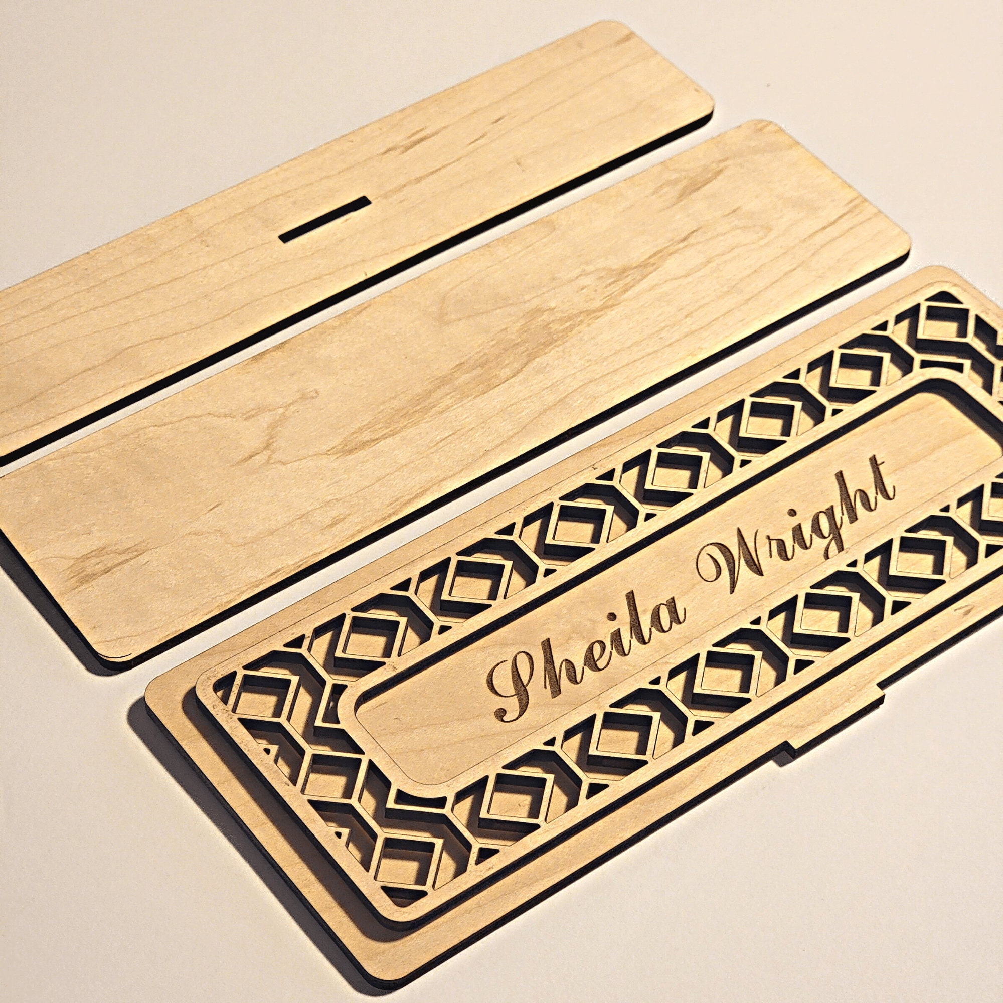 Office Name Plate Stand SVG Digital Files - Recognition Laser Files ...