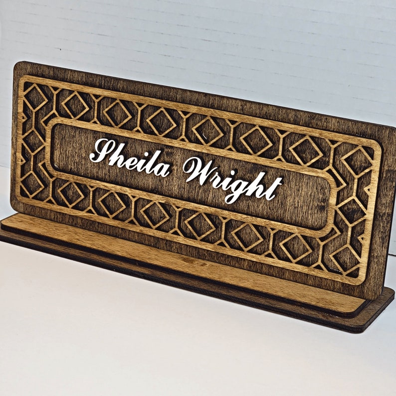 Office Name Plate Stand SVG Digital Files - Recognition Laser Files ...