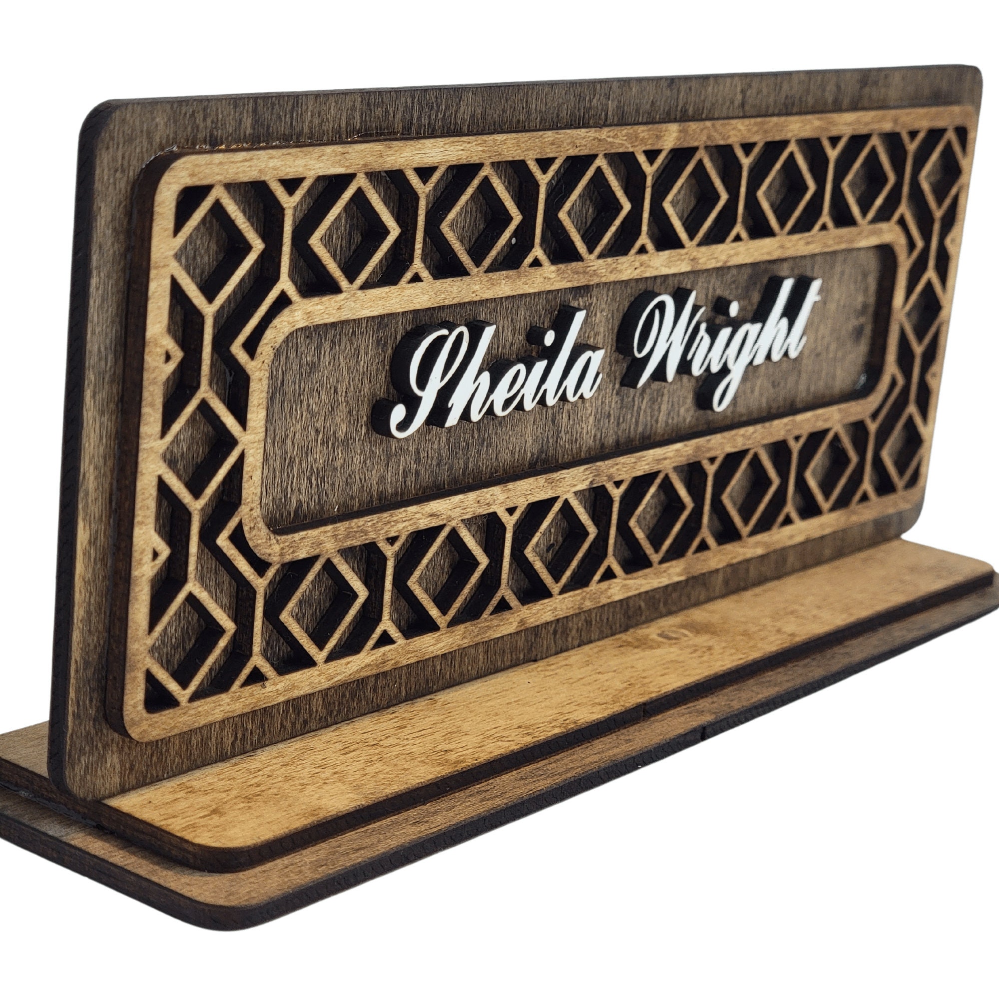 Office Name Plate Stand SVG Digital Files - Recognition Laser Files ...