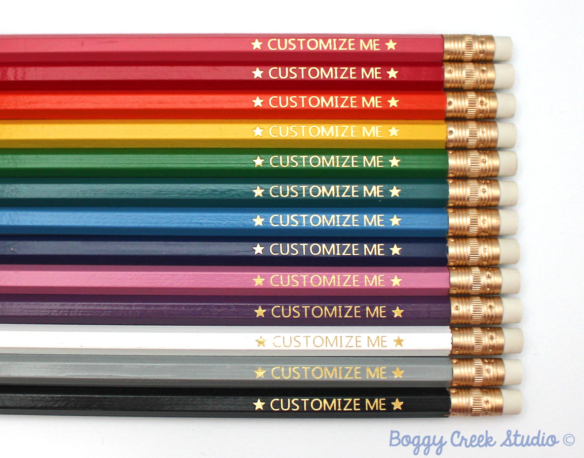5 Personalized Pencils Choice of Colors Back to School - Etsy