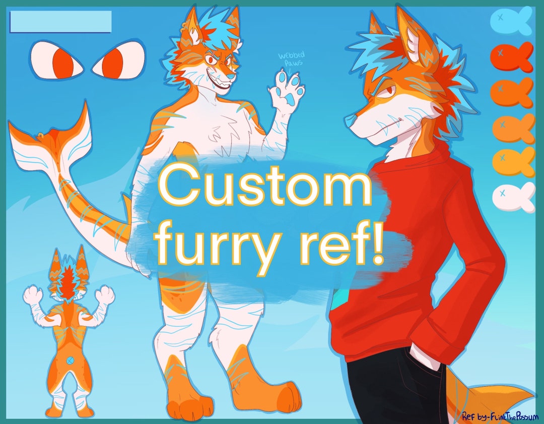 Custom Fursona Reference Sheet Custom Fursuit Character Ref Sheet ...