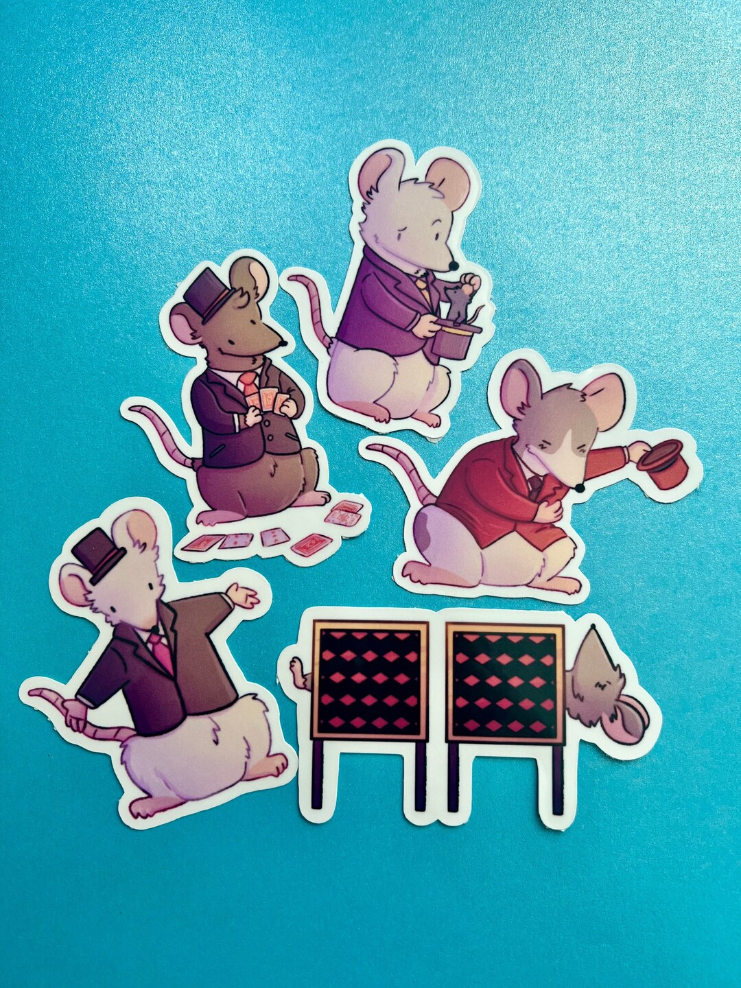 Vinyl Magic Mice Sticker Set 3x3 Laminated Water Proof Stickers ...