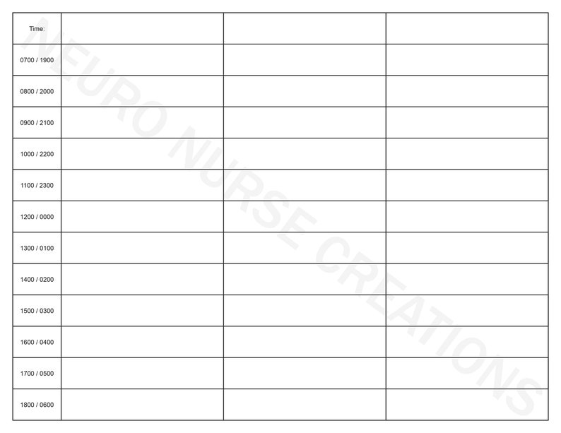 Hospice Inpatient Unit Report Sheet - Etsy