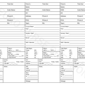 Home Health/hospice Visit Sheet and Report Sheet - Etsy