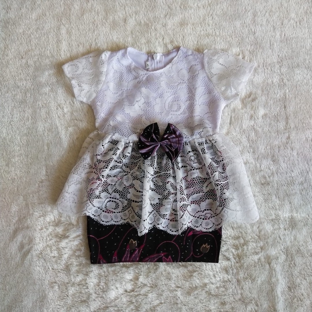 PEPLUM 0-18 Months Baby Kebaya, Baby Kebaya Sets SHORT Batik Skirt ...