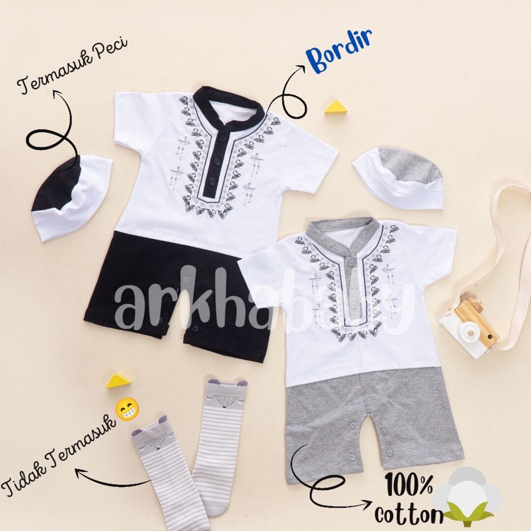 0 - 12 Months Baby Boy Muslim Romper Sets, Muslim Baby Boy Outfit - Etsy