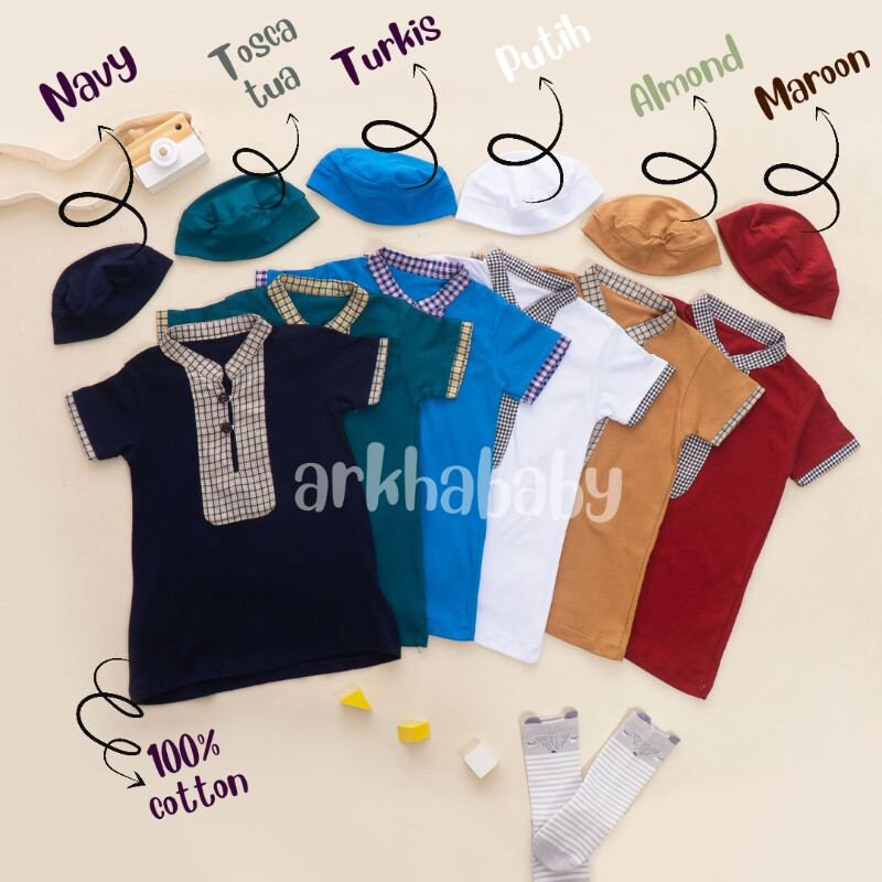 0-9 Months Turkish Baby Boy Thobe Sets | Muslim Baby Boy Abaya Sets ...