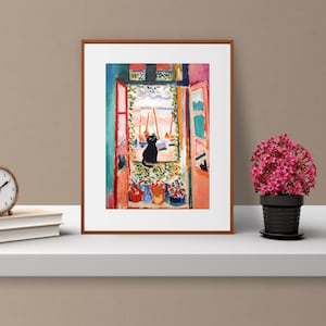 Matisse Cat Print: the Open Window, Black Cat Art (digital Download) - Etsy
