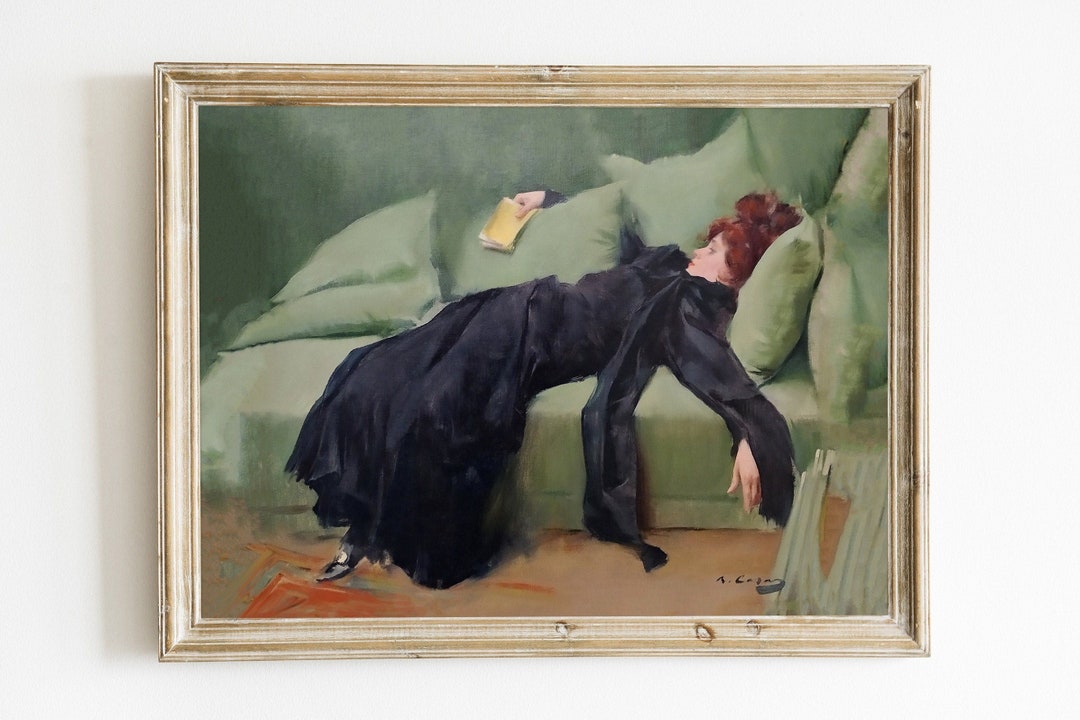 Bored Lady Reader, Decadent Young Woman, Vintage Woman Portrait, Funny ...