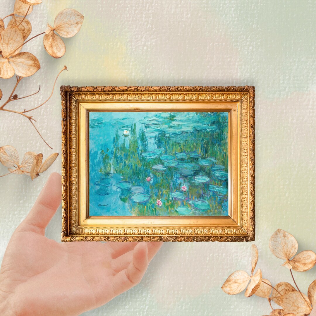 Monet Water Nymphéas Water Lilies 1915, French Impressionist Miniature ...