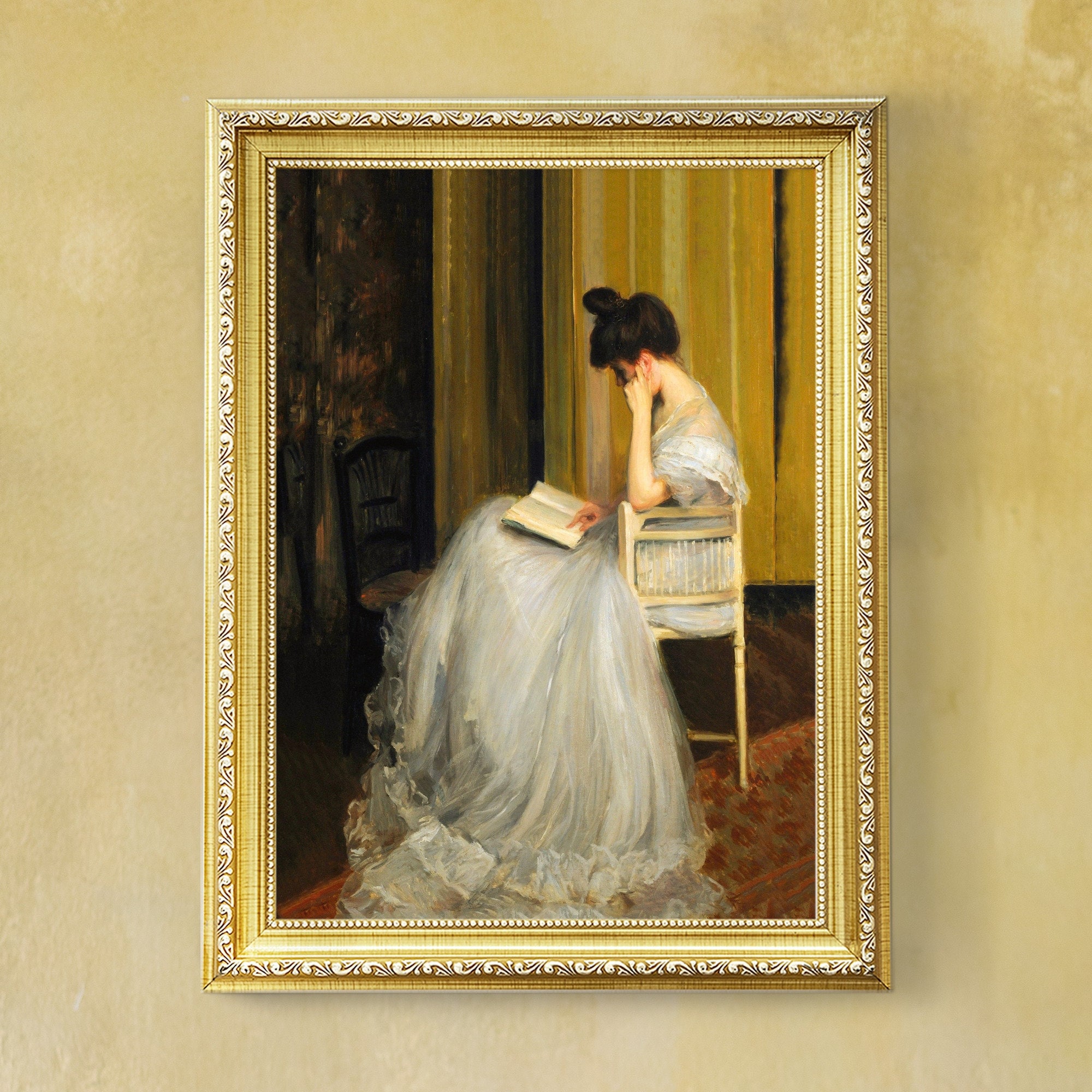 Woman Reading Portrait, Victorian Paintings, Renaissance Paintings, Oil ...