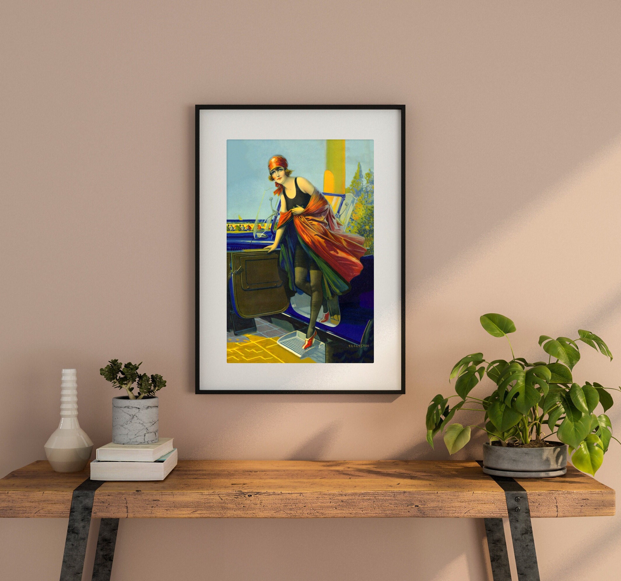 Greetings Art Deco Poster Edward Mason Eggleston Calendar - Etsy