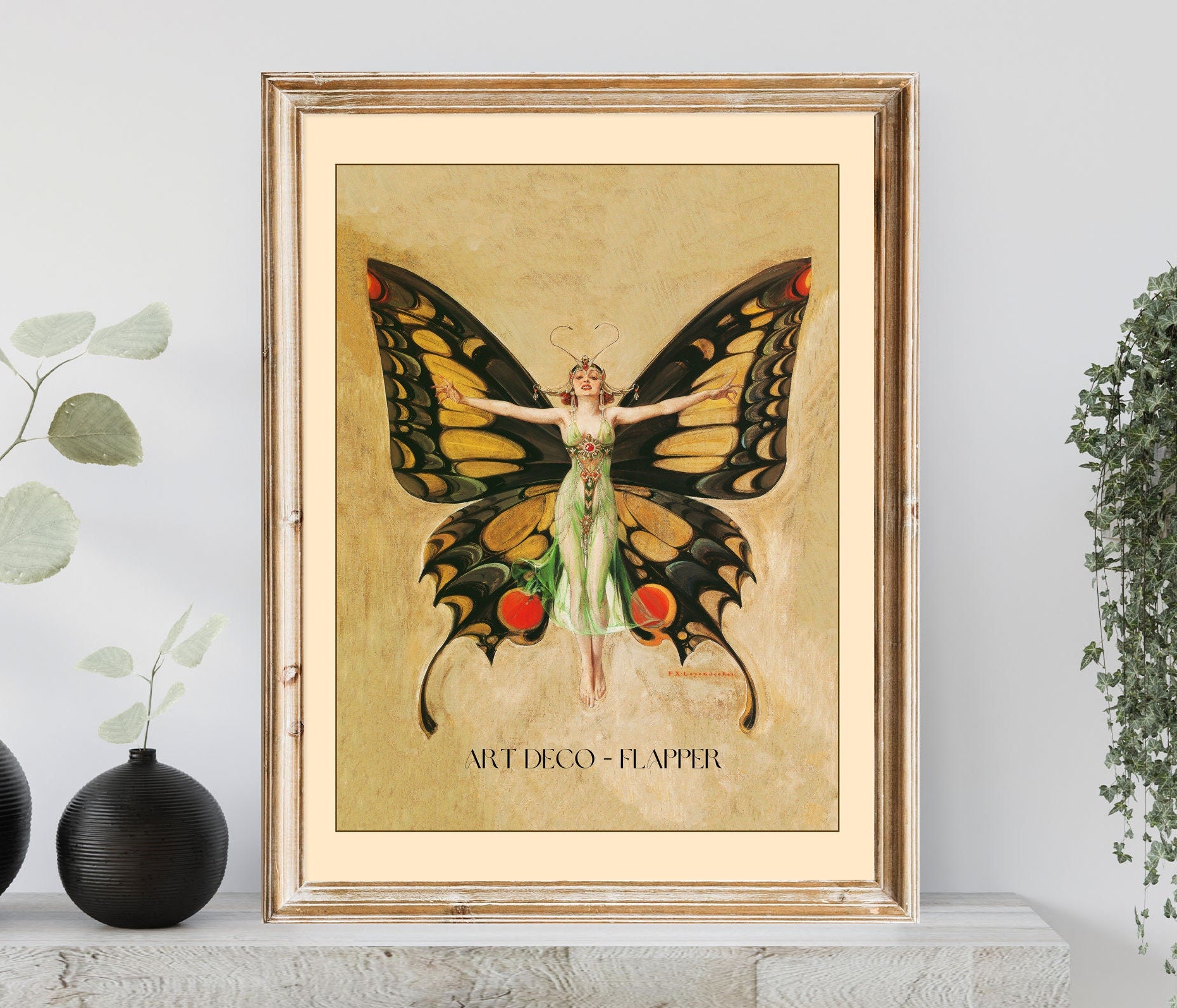 The Flapper (1922) Frank Leyendecker Vintage Art Deco Wall Print – The ...