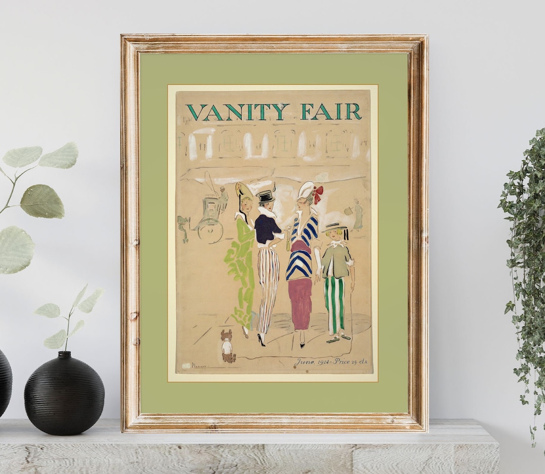 Vintage Vanity Fair Magazine Cover Art Print, June 1914 (digital ...